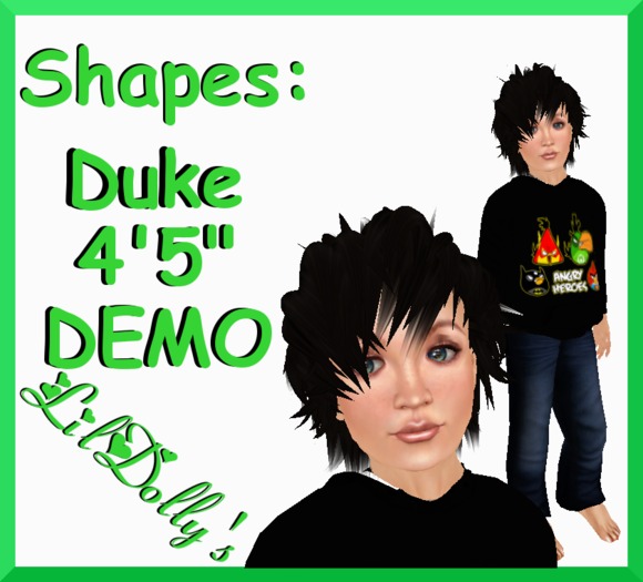 Second Life Marketplace - 1 *LilDolly's* Duke Shape 4'5" DEMO