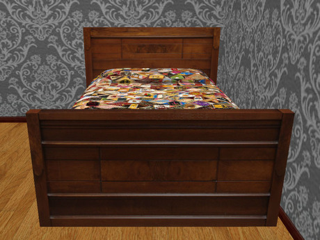 Second Life Marketplace - RE Old Wood Single Bed - Vintage Bedroom ...