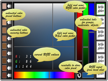 Second Life Marketplace - .:*BoSH*:. Mesh Color Picker Advenced