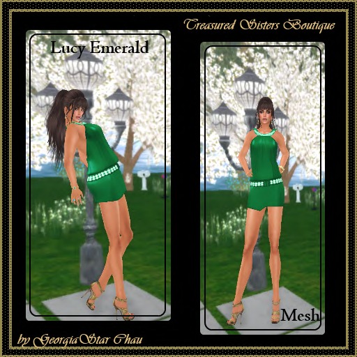 Second Life Marketplace - GSC Lucy Emerald Mesh Dress
