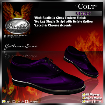 Second Life Marketplace - !Drakke! "Colt" Men's Formal Dress Shoe ...