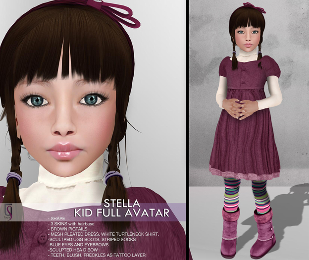 Second Life Marketplace - TuTy's - Stella - kid girl full avatar