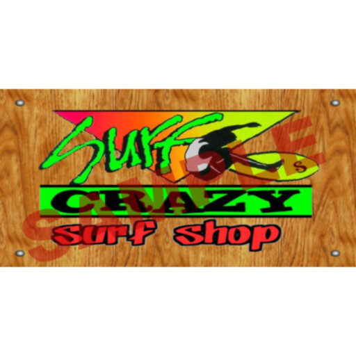 Second Life Marketplace - SURFCRAZY SHOP SIGN WOOD, AIRBRUSHED