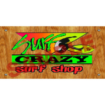 Second Life Marketplace - SURFCRAZY SHOP SIGN WOOD, AIRBRUSHED