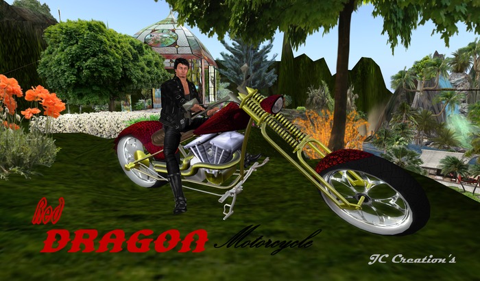 Second Life Marketplace - JC Creation's - Red Dragon Motorcycle - Bike
