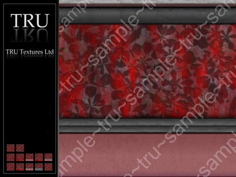 Second Life Marketplace - 24719: 12 x Seamless Red Black Floral ...