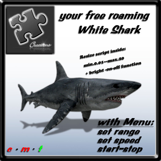 Second Life Marketplace - Mesh SHARK / Grey / free Roaming /realistic ...