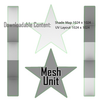 Second Life Marketplace - Mesh Unit: Full Perm Multi-purpose 5-pointed ...