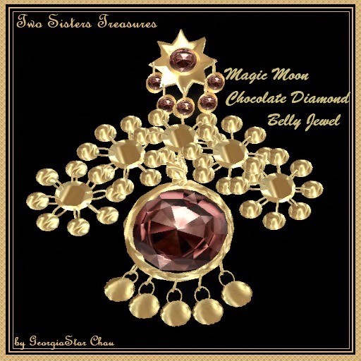 Second Life Marketplace - TST Magic Moon Chocolate Belly Jewel