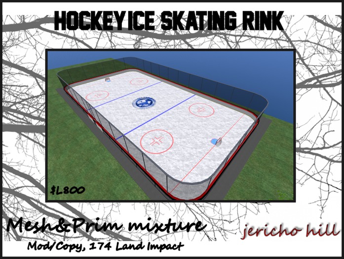 Second Life Marketplace - Ice Hockey Skating Rink (Mesh & Prim)