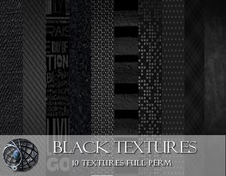 Second Life Marketplace - Black Textures - Promo Price for this week 50 ...