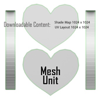 Second Life Marketplace - Mesh Unit: Full Perm Multi-purpose heart ...
