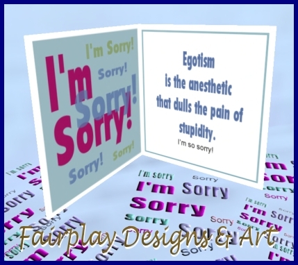 Second Life Marketplace - ~FDA~ I'm Sooo Sorry...Greeting Card~