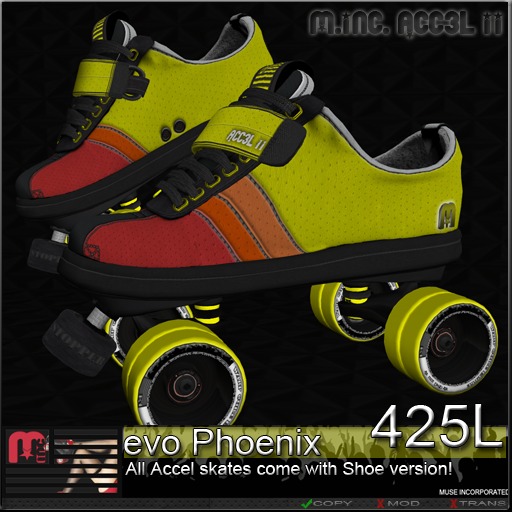 Second Life Marketplace - M.Inc. Accel II (Phoenix) Yellow, Orange and Red