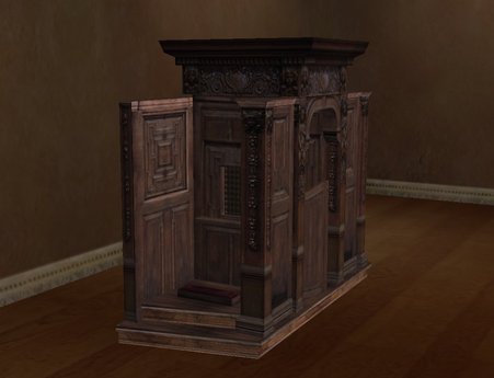 Second Life Marketplace - Dark Monk Mesh Confessional - 1657