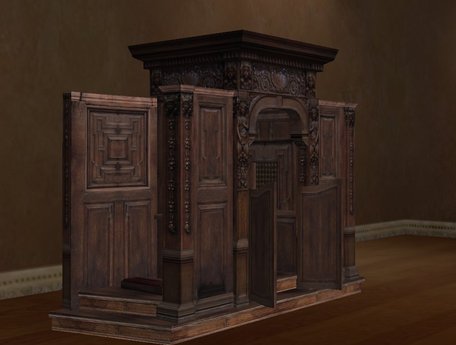 Second Life Marketplace - Dark Monk Mesh Confessional - 1657