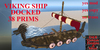Second Life Marketplace - Viking ship docked 38 prims serpent line