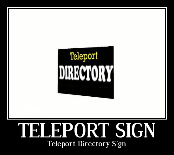 Second Life Marketplace - Teleport Directory Sign