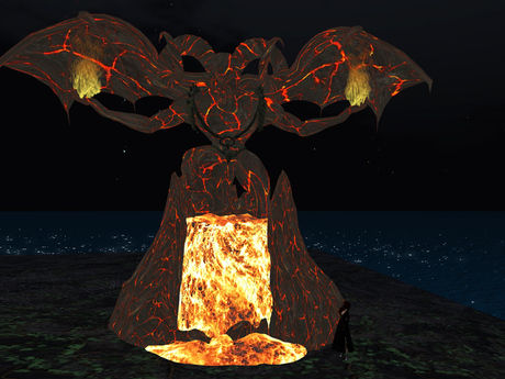 Second Life Marketplace - Wrathful Demonic Volcano Outdoor Decor