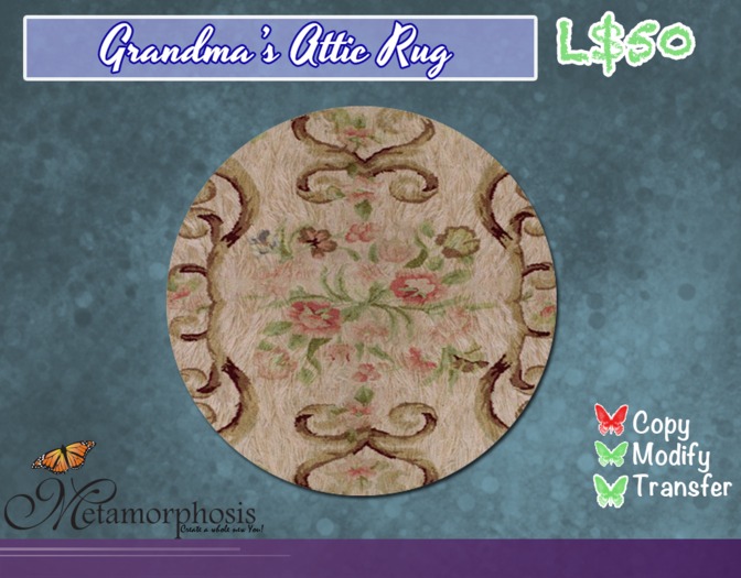 Second Life Marketplace - [M] Grandma's Attic Rug
