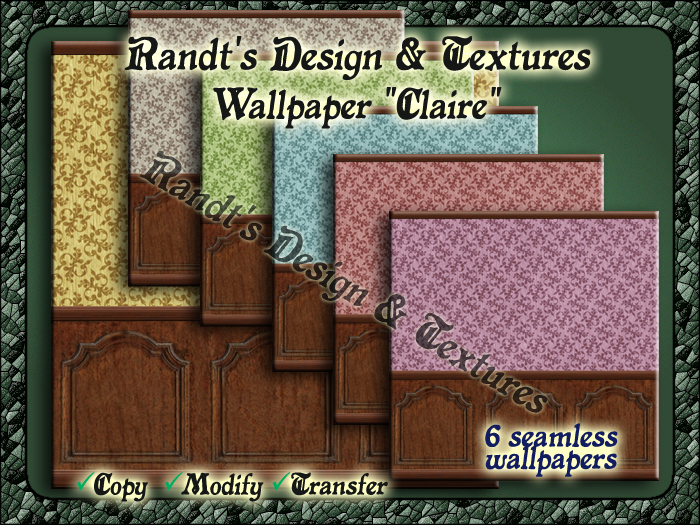 Second Life Marketplace - Wallpaper "Claire" from Randt´s Design ...