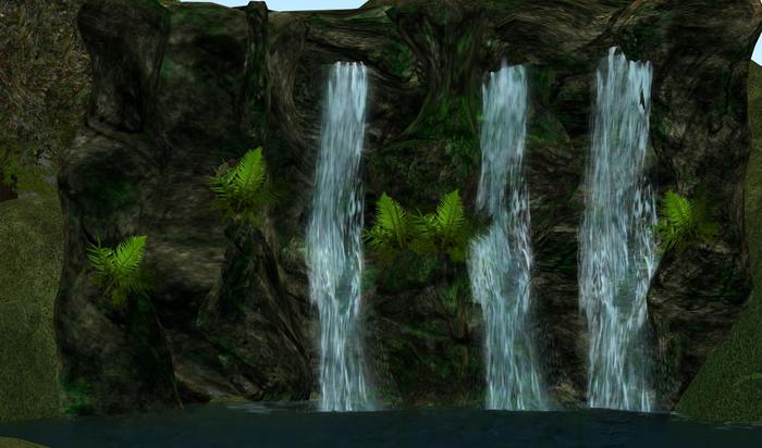 Second Life Marketplace - Paradise Waterfall Wall Brown