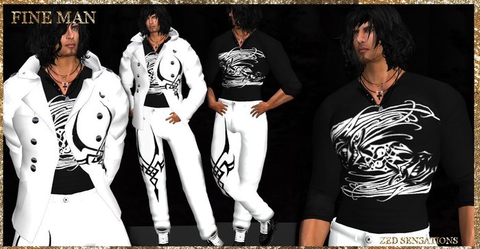 Second Life Marketplace - Sexy Fine Man Outfit white
