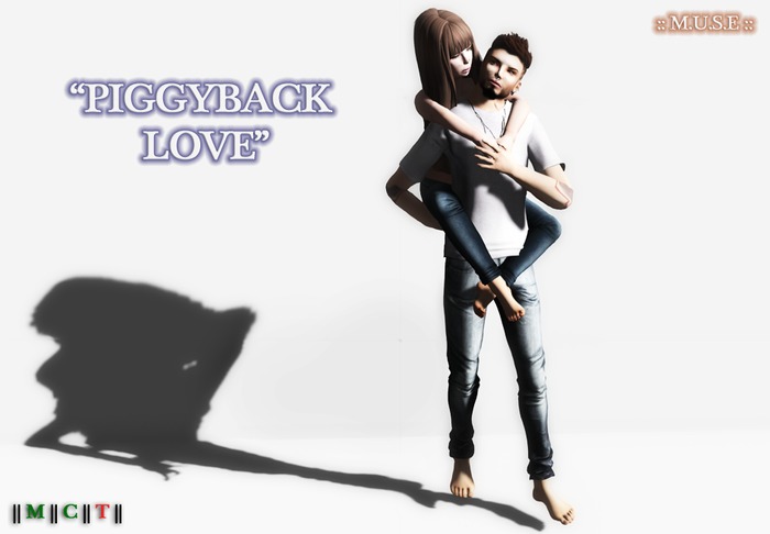 Second Life Marketplace - :: M :: Piggyback Love (Couples Pose)