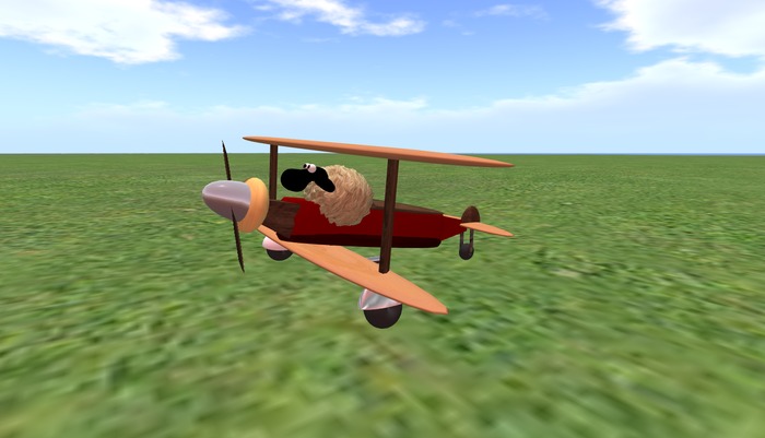 Second Life Marketplace - Wingsong Sheep in Biplane Shoulder Buddy Box