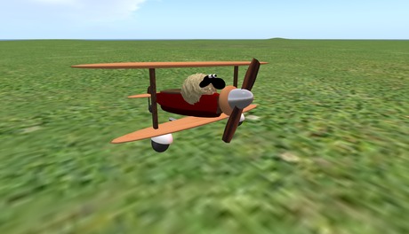 Second Life Marketplace - Wingsong Sheep in Biplane Shoulder Buddy Box