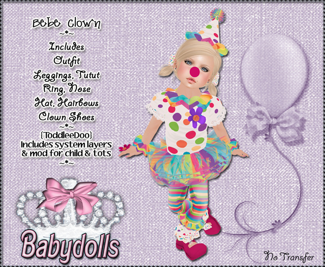 Second Life Marketplace - {BB} Bebe Clown