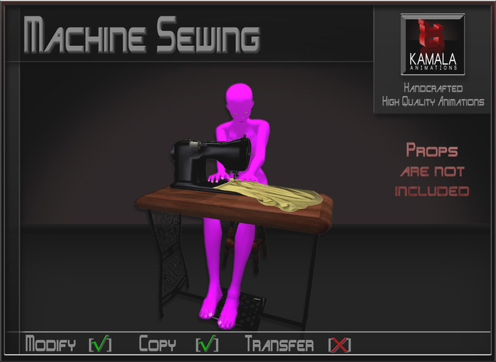 Second Life Marketplace - Chores Crafts *Machine Sewing* Copyable Poseball