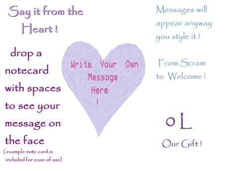 Second Life Marketplace - Valentine Message Heart ( Dragonsfyre) BOXED