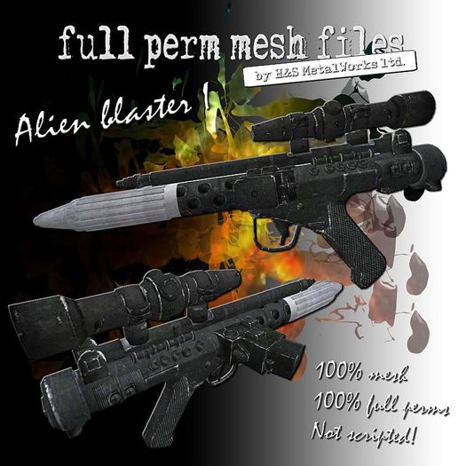 Second Life Marketplace - Alien blaster I (space, post apocalyptic ...