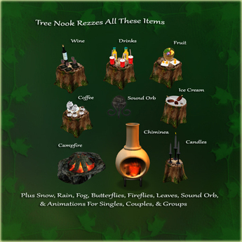 Second Life Marketplace - Tree Nook - Fantasy Bliss - Bench Rezzes ...