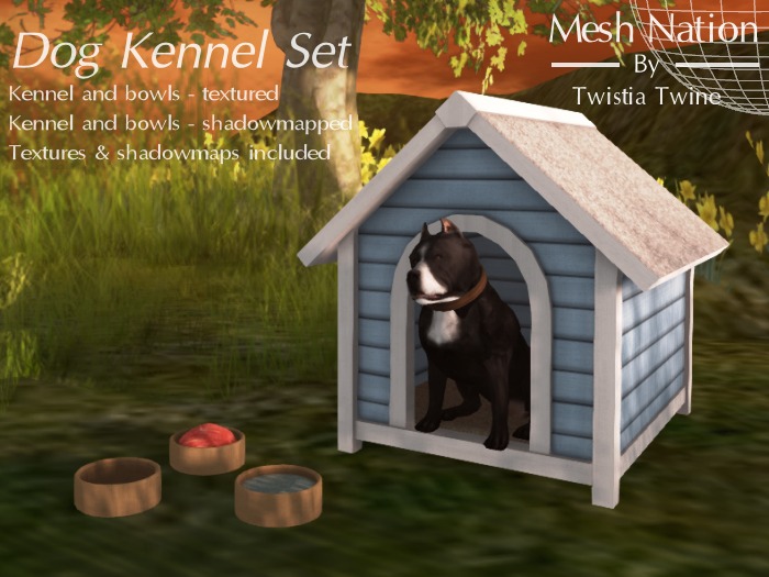 Second Life Marketplace - * Mesh Nation * FULL PERMISSIONS Dog Kennel Set