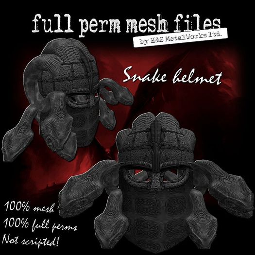 Second Life Marketplace - Snake helmet (Asgard, Viking, Huskarl, Norse ...