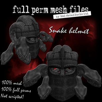 Second Life Marketplace - Snake helmet (Asgard, Viking, Huskarl, Norse ...