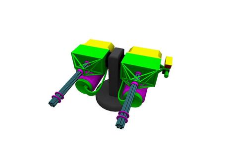 Second Life Marketplace - Sentry Gun 3a Mesh Full Perm