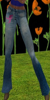 Second Life Marketplace - Pink Ribbon Jeans-Trans