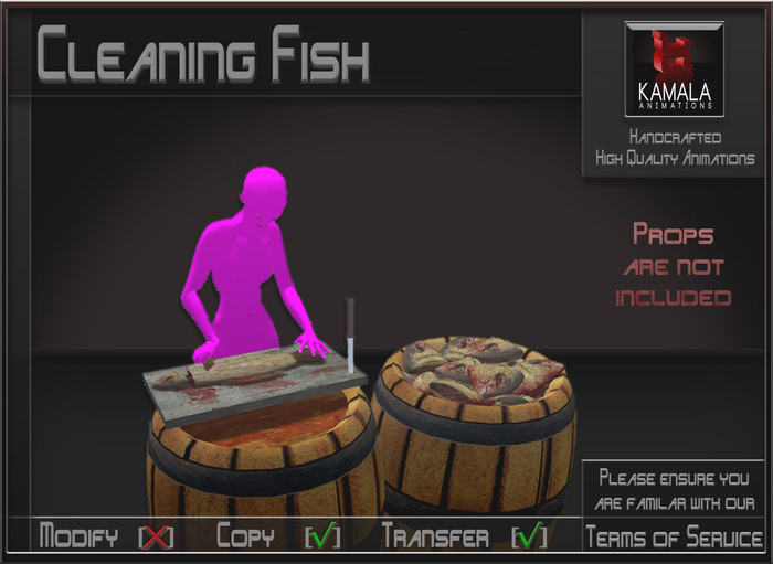 Second Life Marketplace - Chores Trades *Cleaning Fish* Animations for ...