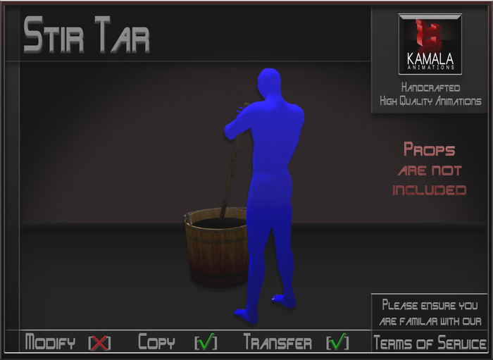 Second Life Marketplace - Chores Trades *Stir Tar* Animations for Builders