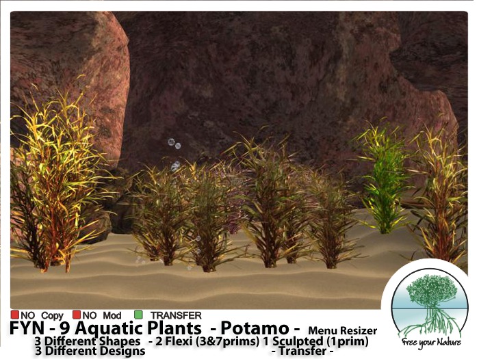 Second Life Marketplace - FYN - 9 Aquatic Plants - Potamo