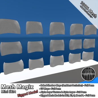 Second Life Marketplace - -Mesh Magix- Mini Skirt Mesh Template Full Perm