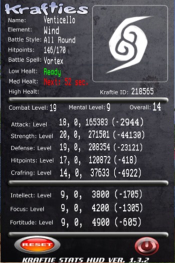 Second Life Marketplace - Kraftie Stats HUD ver. 1.3.2