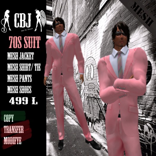 Second Life Marketplace - ***CBJ*** 70S PINK SUIT MESH