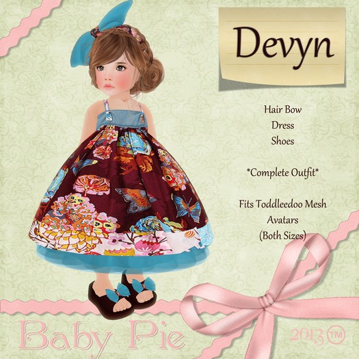Second Life Marketplace - *Baby Pie* Devyn Toddleedoo Girl's Sun Dress ...