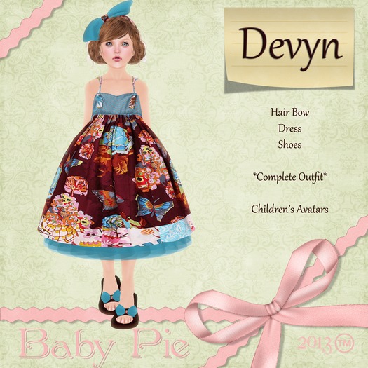 Second Life Marketplace - *Baby Pie* Devyn Girl's / Children's Complete ...