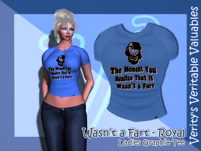 Second Life Marketplace - [VStyle] Wasn't a Fart Tee - Ladies Royal