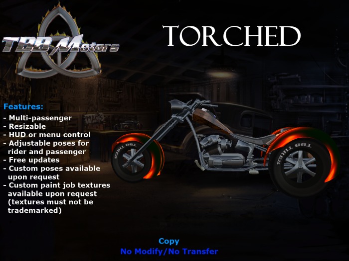 Second Life Marketplace - TBB Torched Custom Trike